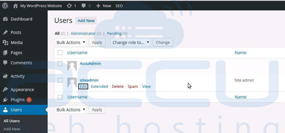 How to Reset WordPress Admin User's Password? - AccuWebHosting